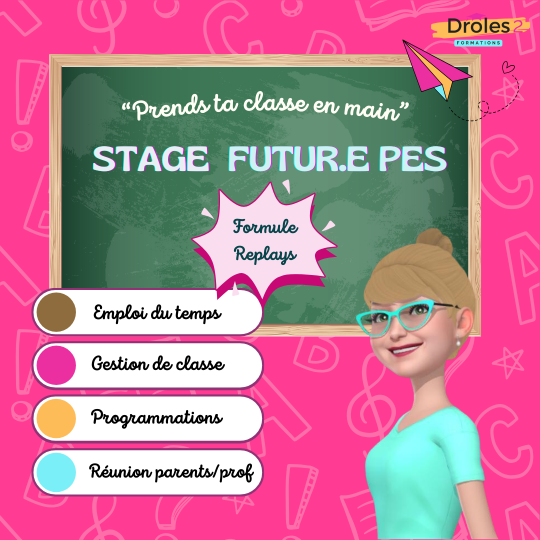 CRPE 2024 - Stage intensif Futur.e PES ! (Formule en replay) - Droles2Formations - Packs à la carte